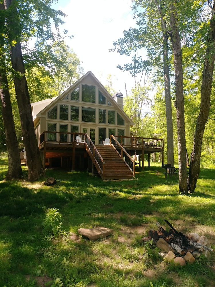 Dahlonega Chalet on the Chestatee River. Very private and family ...