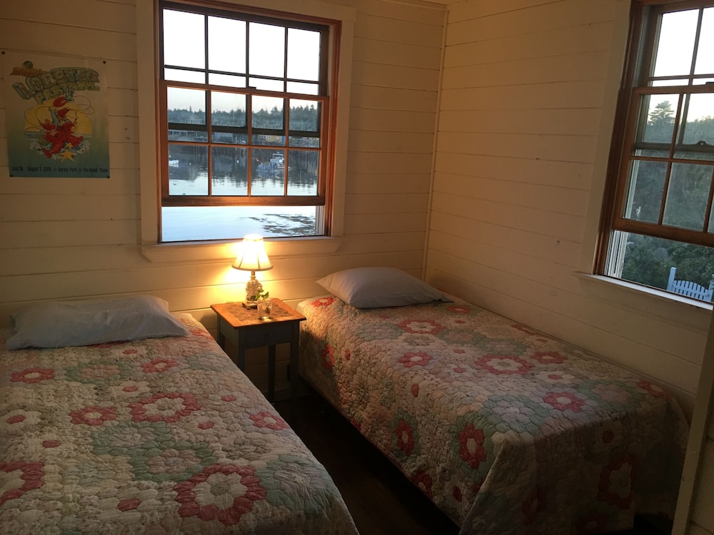 Remote Maine island cottage with harbor and ocean side views ...