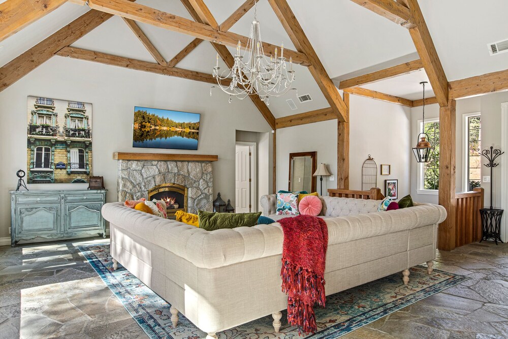 Stunning French Chateau: 2 Master Bdrms, Views, Chef’s Kitchen, Game Rm ...