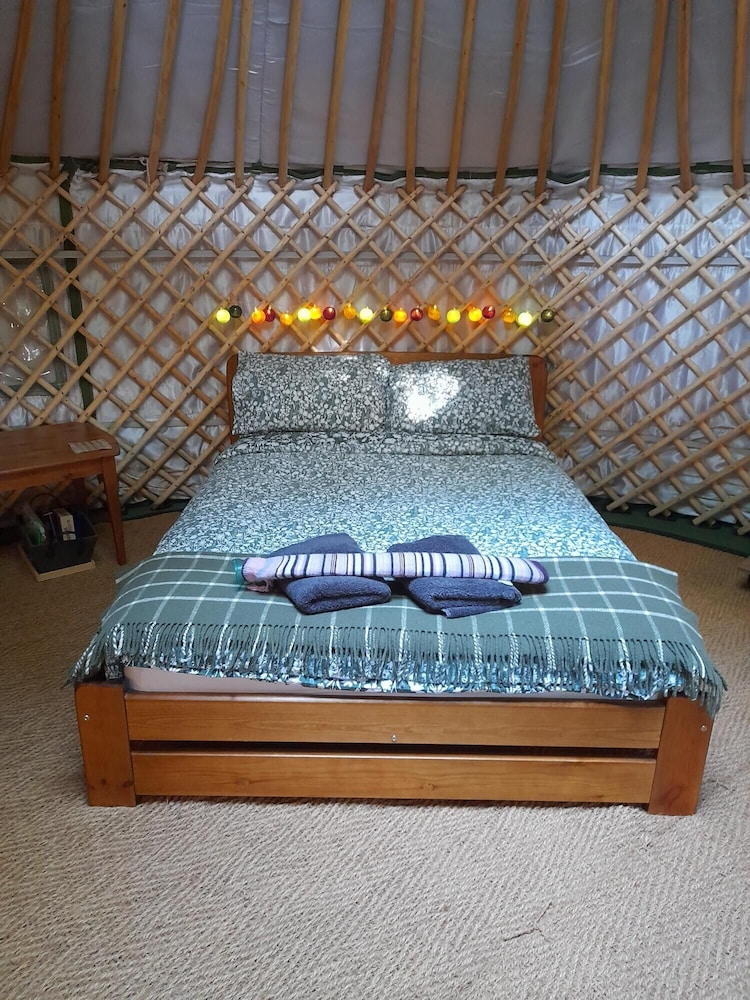Magical Woodland Yurt with stunning mountain and estuary views ...