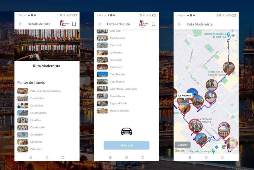 Barcelona self-guided tour App with multilingual audio guide
