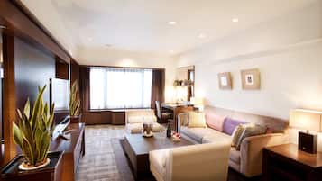 Suíte superluxo, para não fumantes (Hollywood Twin, 84㎡) | Roupas de cama premium, frigobar, cofres nos quartos, cortinas blackout