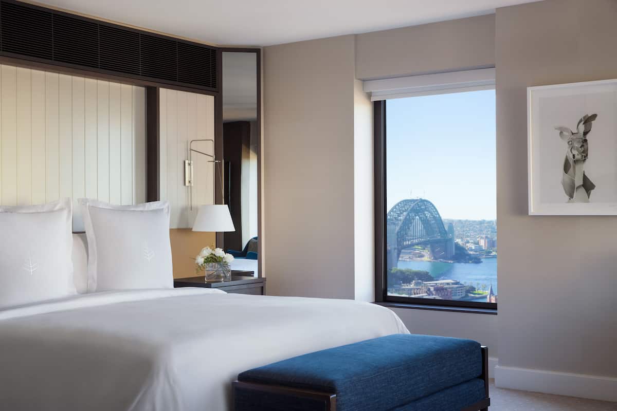 Suite-Estúdio Club (Sydney Harbour) | Roupa de alta qualidade, camas de colchão pillowtop, minibar 