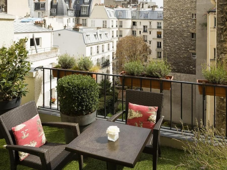 Quarto casal superior, terraço (Elegance Terrace) | Terraço/pátio