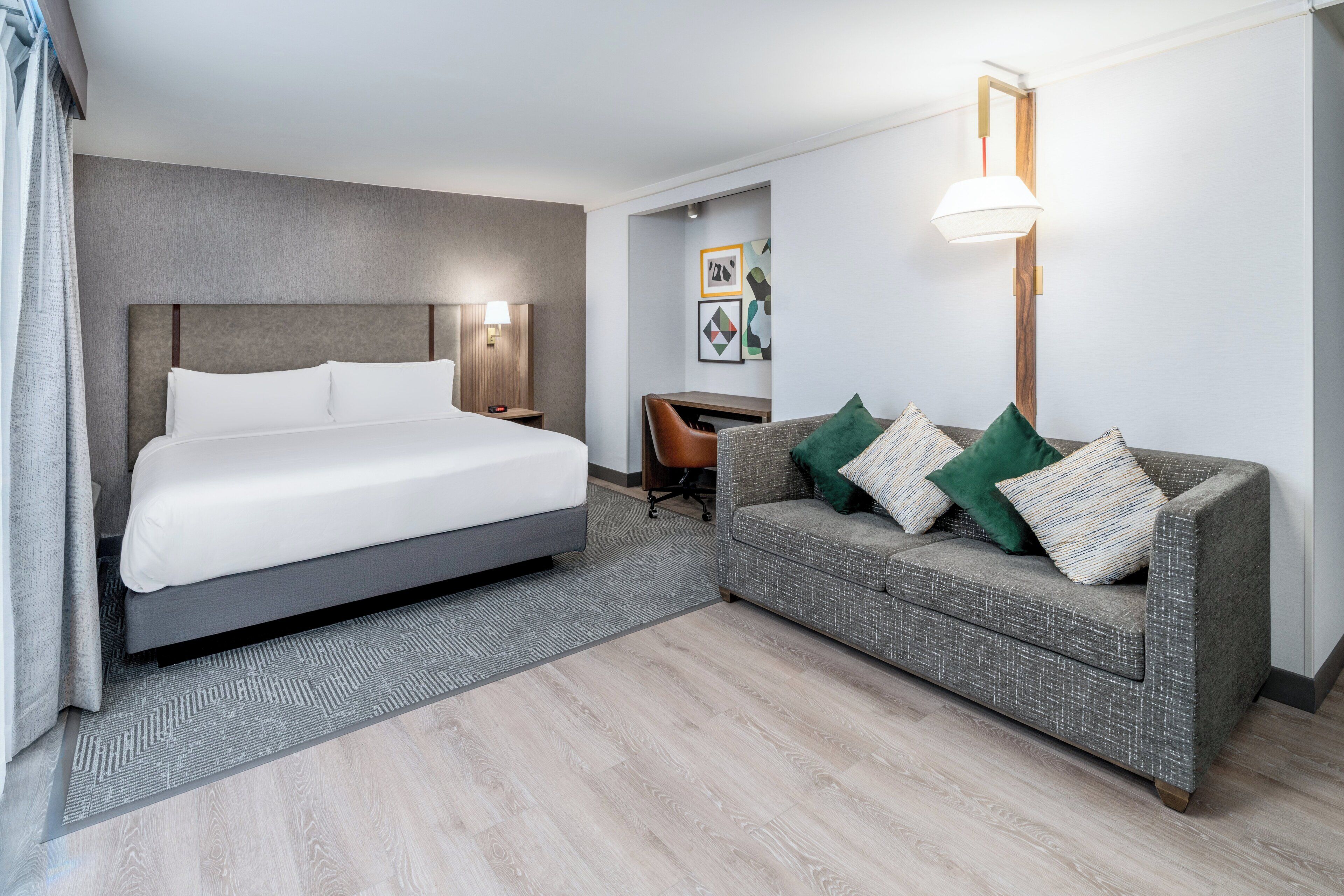 Quarto Premium, 1 cama king-size | Roupa hipoalergénica, edredões de penas, secretária 