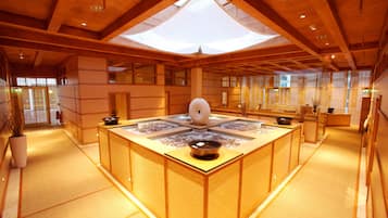 Sala(s) para tratamentos a casais, sauna, banho turco