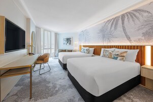 Quarto Twin Premier | Roupa de alta qualidade, cofre no quarto, secretária 