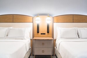 Quarto luxo, 2 camas de casal | Roupas de cama premium, camas com colchões pillow-top