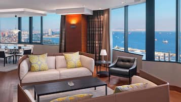 Suite Presidencial, 1 quarto | Sala | TV de ecrã plano, leitor de DVD, filmes pagos