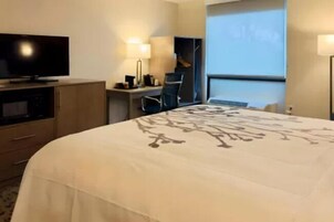 Quarto standard, 1 cama King, para não fumantes | Cofres nos quartos, ferros/tábuas de passar roupa, Wi-Fi de cortesia