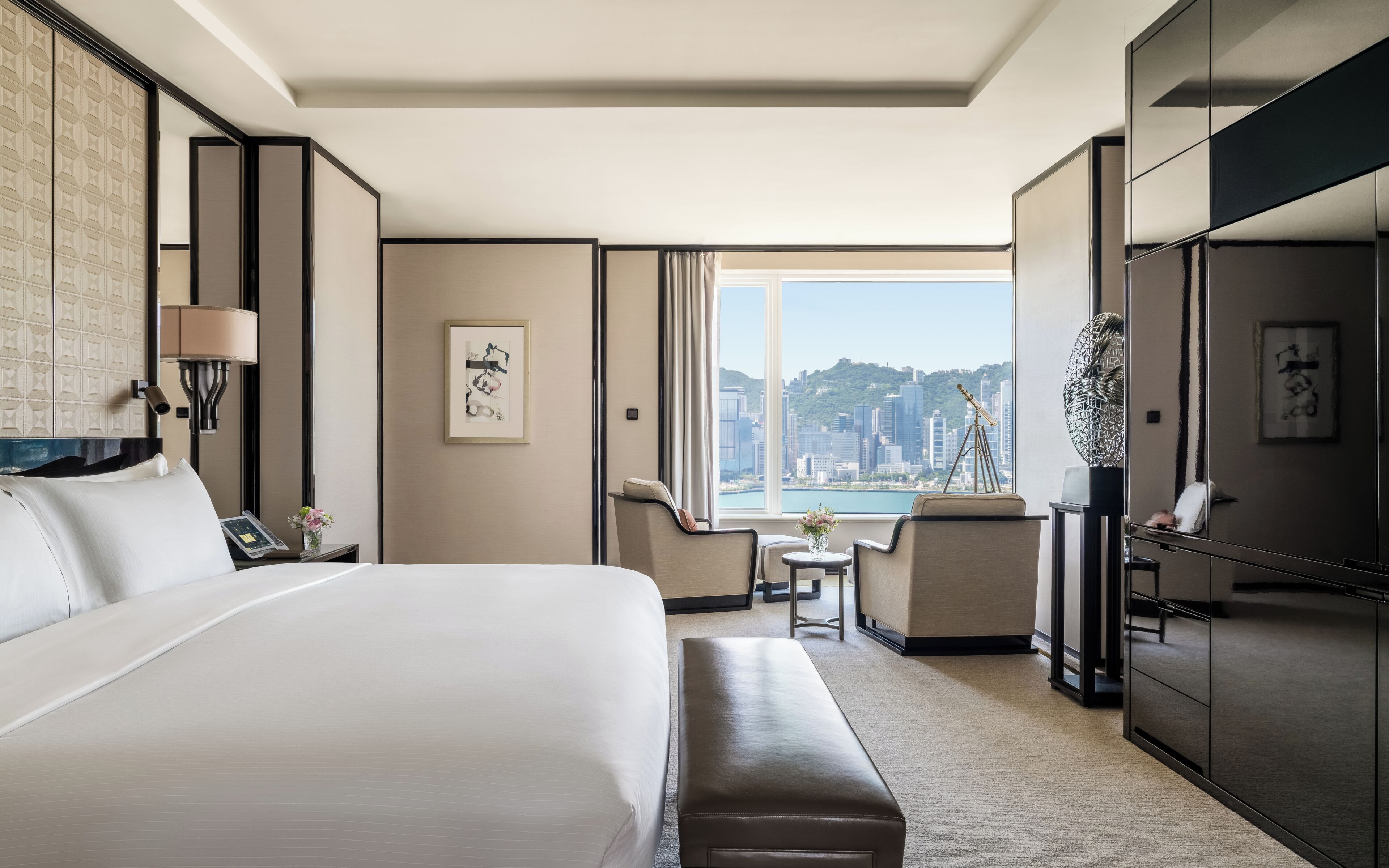 Suíte luxo, vista para o porto (Grand) | Roupas de cama premium, edredons de pluma, frigobar, cofres nos quartos