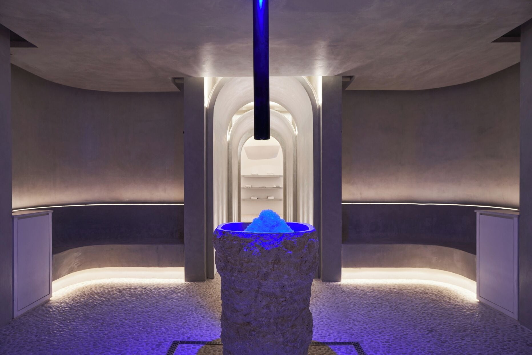 Salas para tratamentos a dois, sauna seca, sauna a vapor