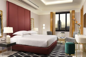 Roupas de cama antialérgicas, frigobar, cofres nos quartos, escrivaninha