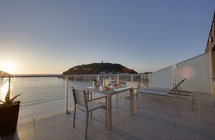 Quarto Duplo, terraço, vista para o mar (Attic) | Terraço/pátio interior