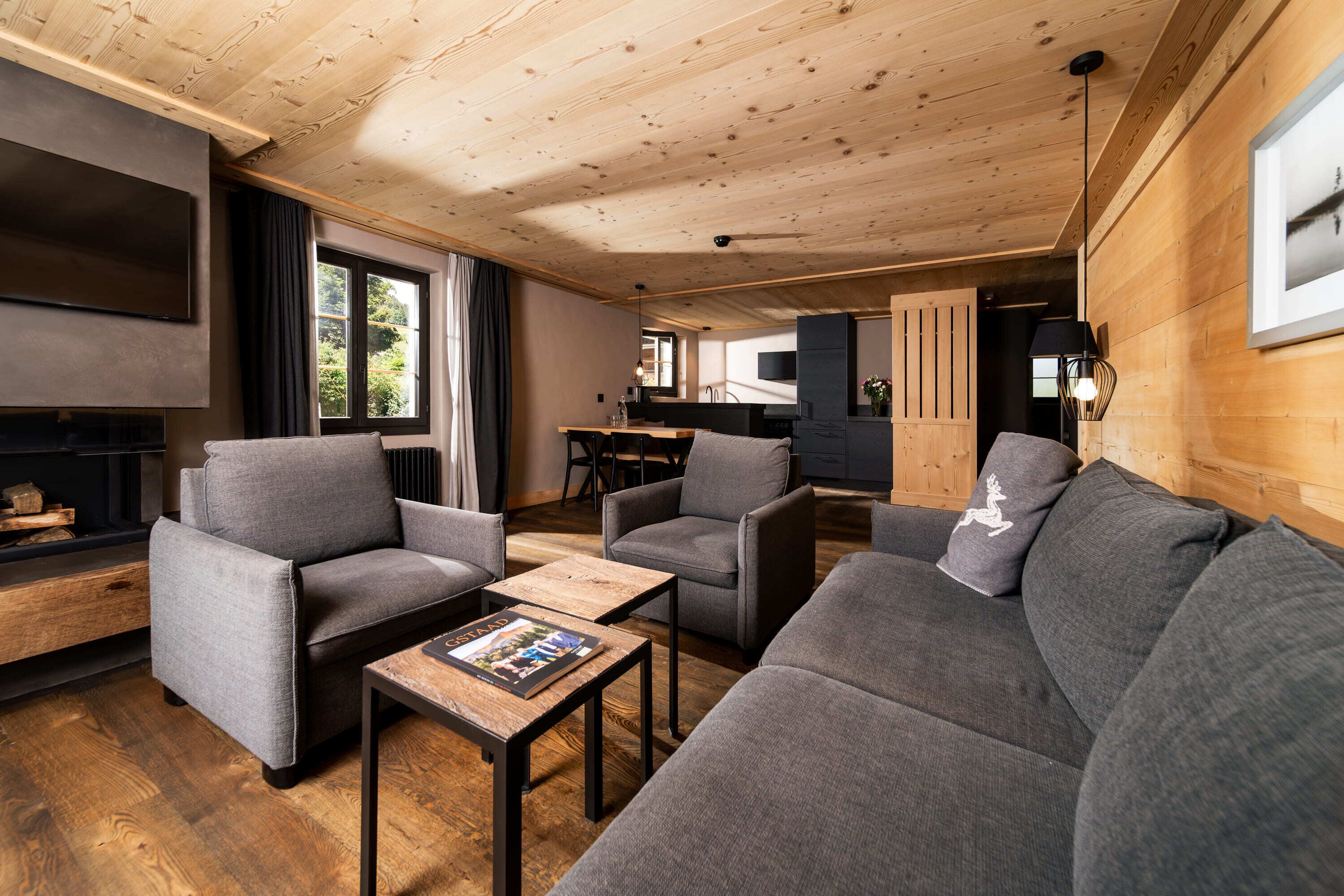 3 Zimmer Wohnung Chalet Micheline | Área de estar | TV