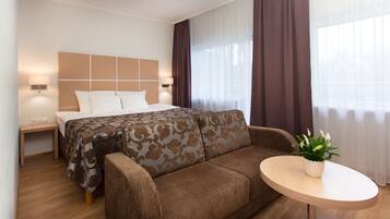 1 quarto, roupas de cama premium, frigobar, cofres nos quartos