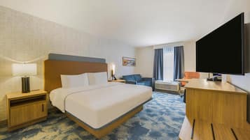 1 Cama King-size, Não-fumadores | Sala de estar | Televisor