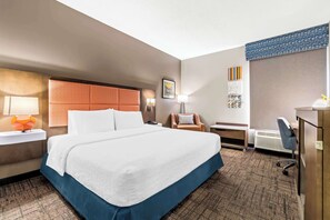 Quarto, 1 cama King, acessível | Roupas de cama premium, camas com colchões pillow-top