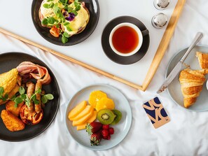 Café da manhã com buffet todos os dias mediante uma taxa