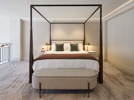 Roupa de alta qualidade, camas de colchão pillowtop, minibar 
