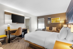 Suite, 1 cama queen-size e sofá-cama, não fumadores (Efficiency) | Lençóis de algodão egípcio, roupa de alta qualidade 