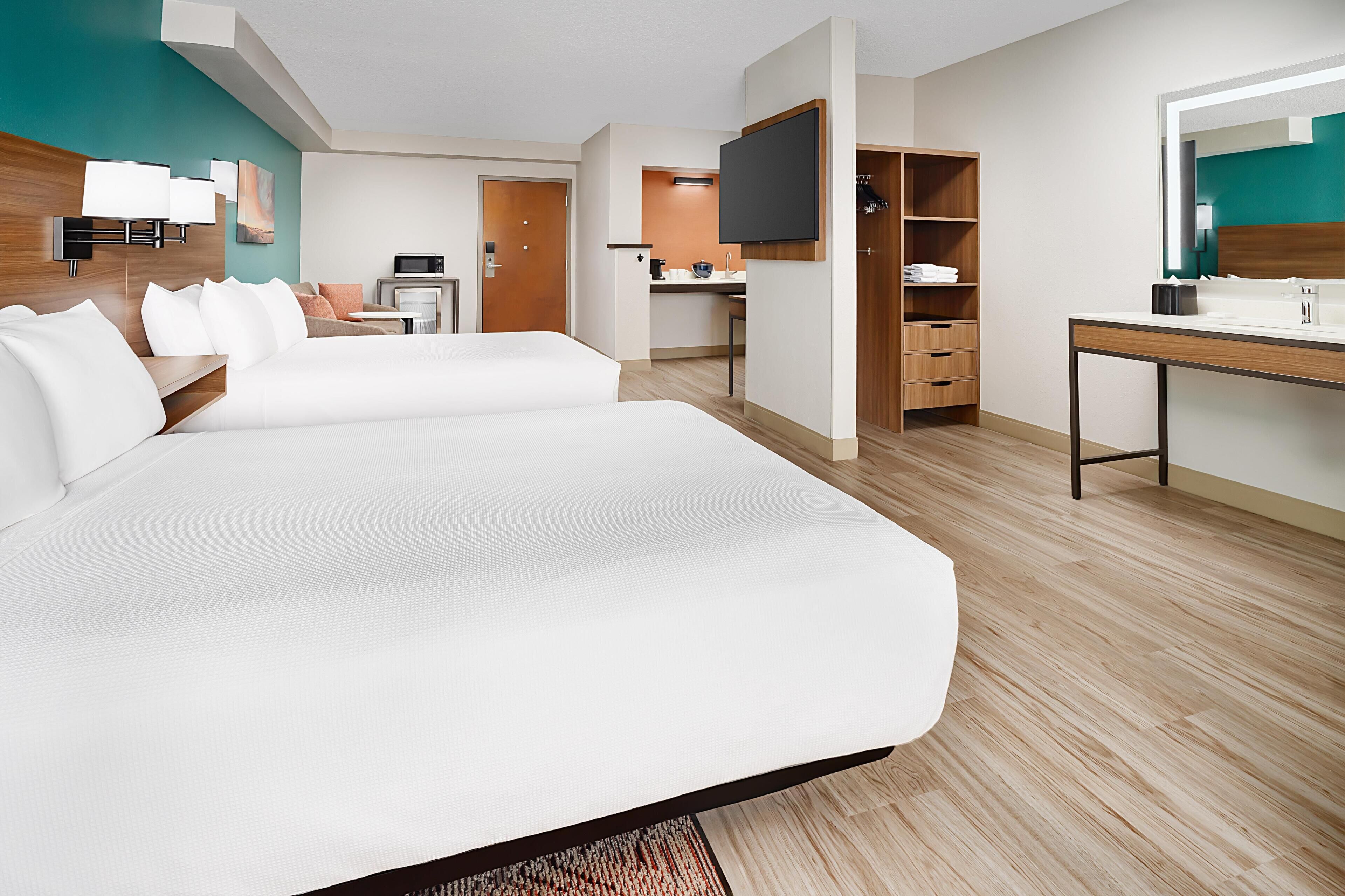 Quarto, 2 camas de casal | Roupa de alta qualidade, camas de colchão pillowtop 