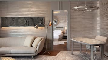 Suíte premium, 1 quarto | Sala de estar