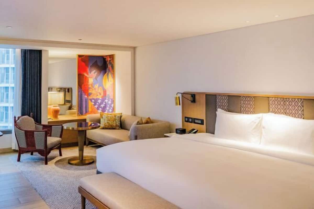 1 quarto, roupas de cama premium, frigobar, cofres nos quartos