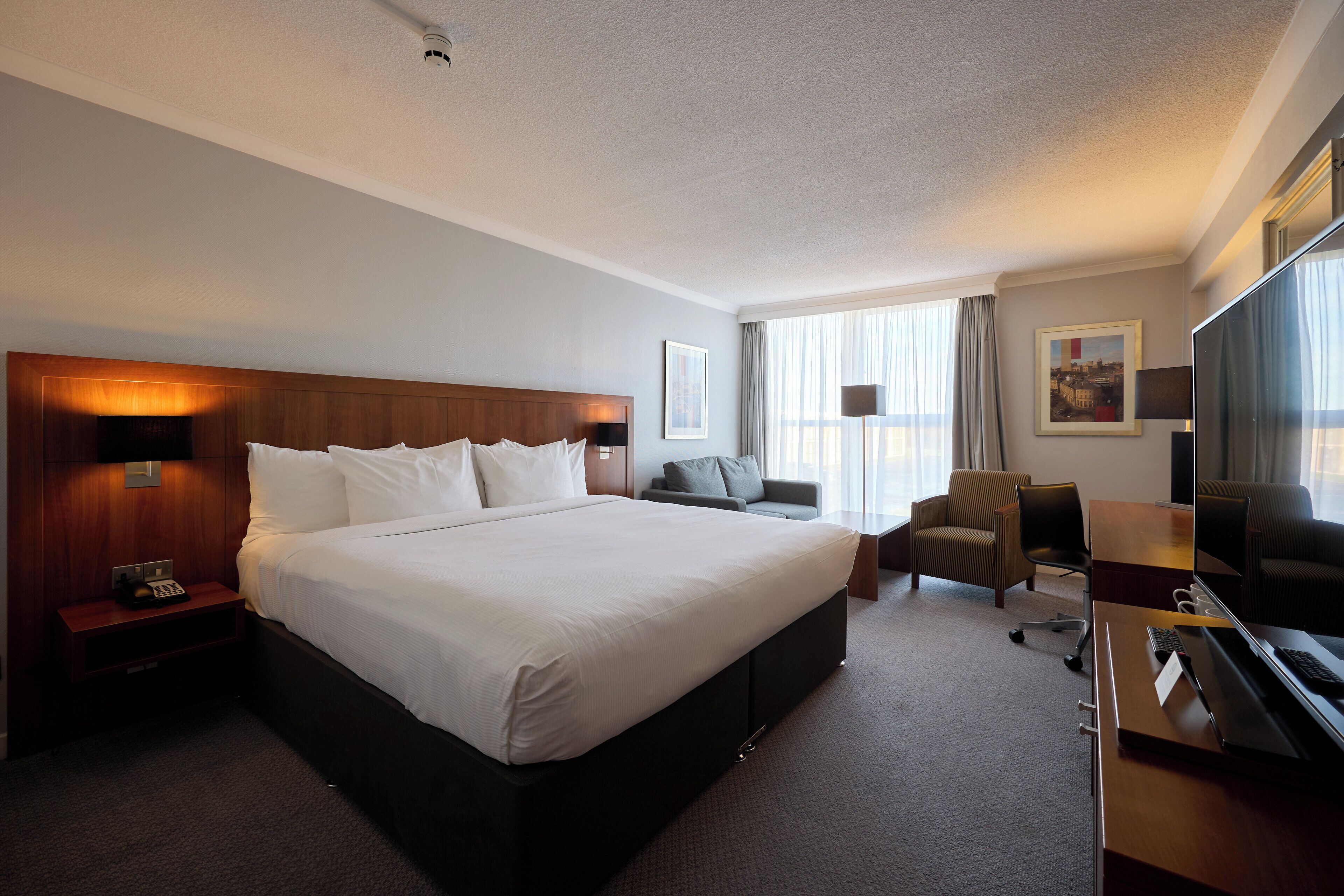 Quarto Premium, 1 cama king-size e sofá-cama (Super King) | Roupa de alta qualidade, cofre no quarto, secretária 