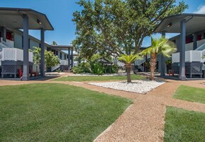 Piscina externa, funciona das 9h às 22h, espreguiçadeiras