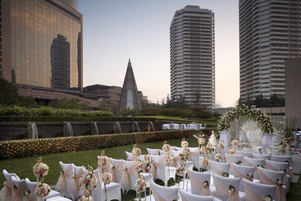 Espaço exterior para banquetes