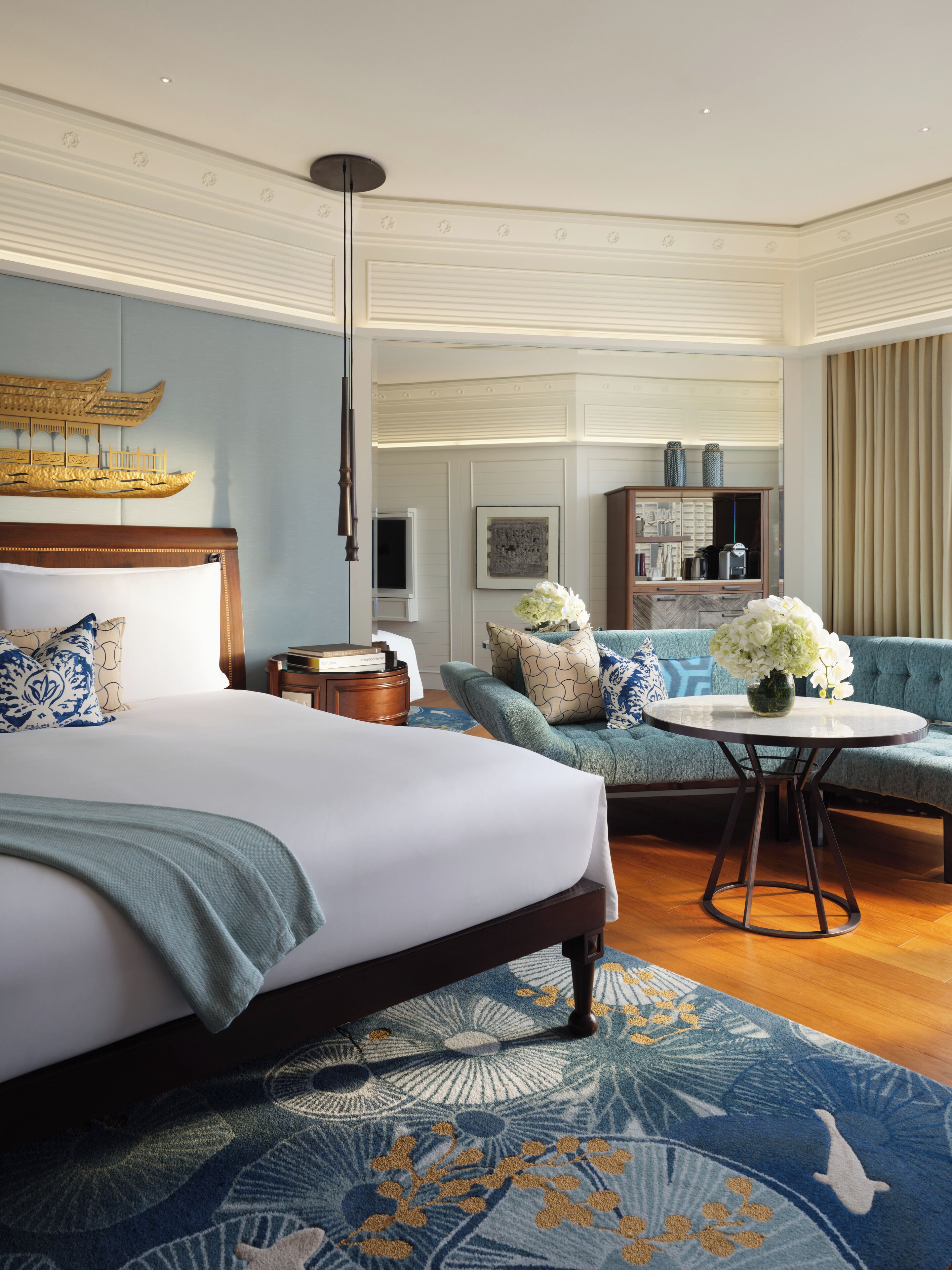 Quarto Premier, 1 cama king-size | Roupa de alta qualidade, edredões de penas, minibar, cofre no quarto 