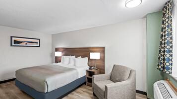 Quarto Standard, 1 cama king-size, não fumadores | Secretária, ferro/tábua de engomar, berços/camas para crianças