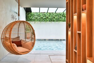 Salas para tratamentos a dois, banheira de hidromassagem, sauna a vapor