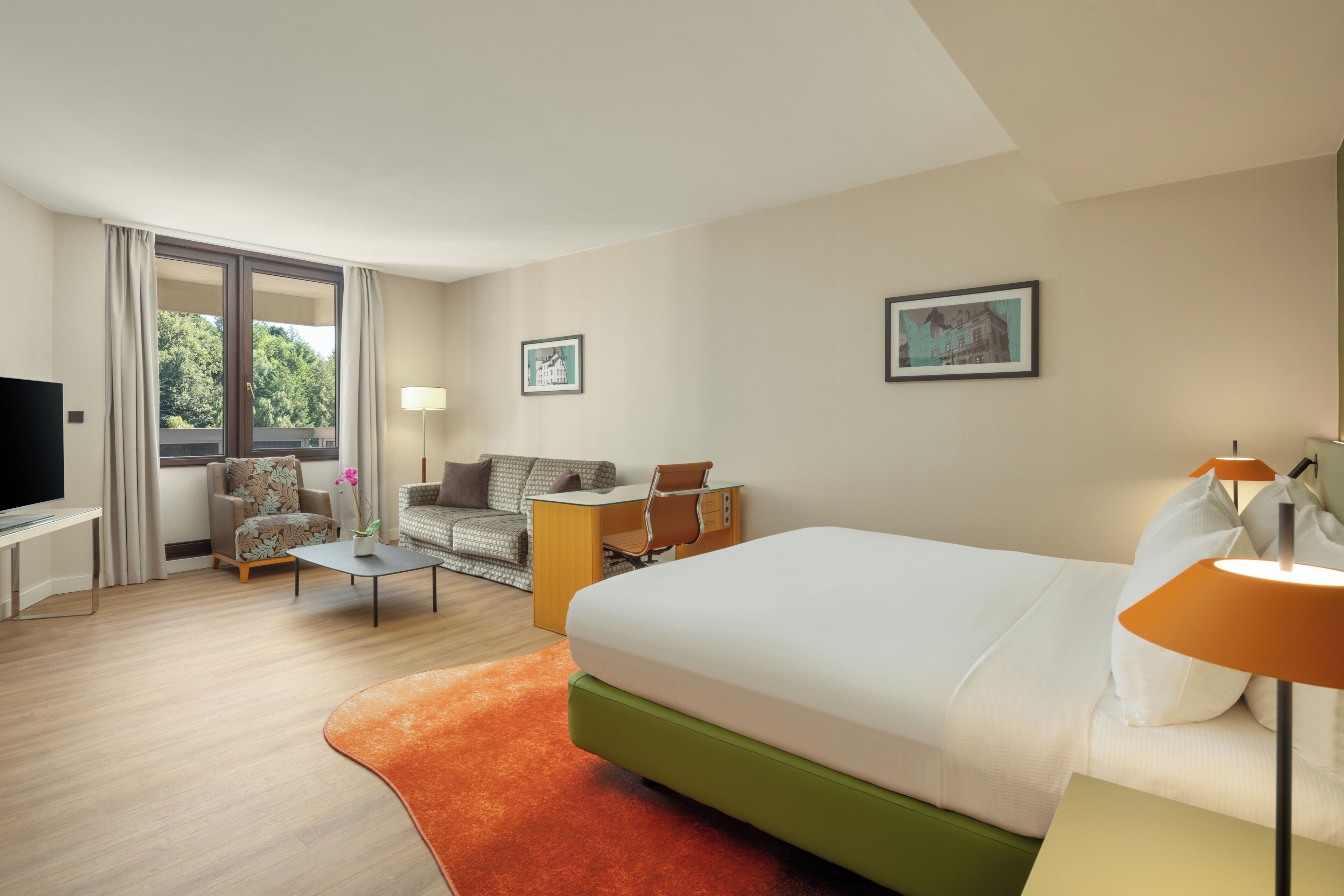 Quarto Deluxe, 1 cama king-size | Minibar, cofre no quarto, secretária, quartos insonorizados 