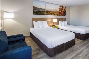 Quarto, 2 camas de casal, fumadores | Ferro/tábua de engomar, berços/camas para crianças grátis 