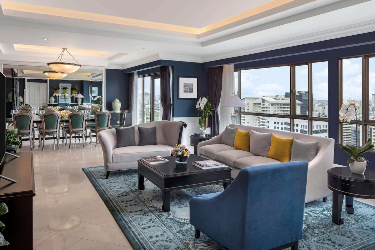 Suíte presidencial, 2 quartos | Roupas de cama premium, frigobar, cofres nos quartos, escrivaninha