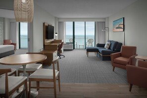 Suíte, 1 quarto, de frente para o oceano | Roupas de cama premium, escrivaninha, ferros/tábuas de passar roupa