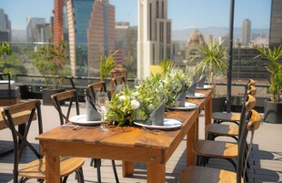 Espaço exterior para banquetes
