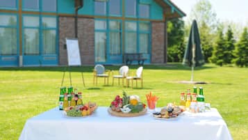 Espaço exterior para banquetes
