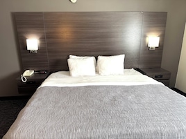 Quarto Standard, 1 cama king-size, não fumadores | Secretária, secretária adequada para computadores portáteis 
