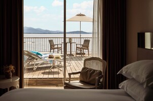Quarto luxo, 1 cama King, vista para o mar | Roupas de cama premium, edredons de pluma, frigobar, cofres nos quartos