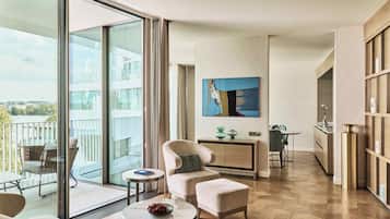 Suíte panorâmica | 1 quarto, roupas de cama premium