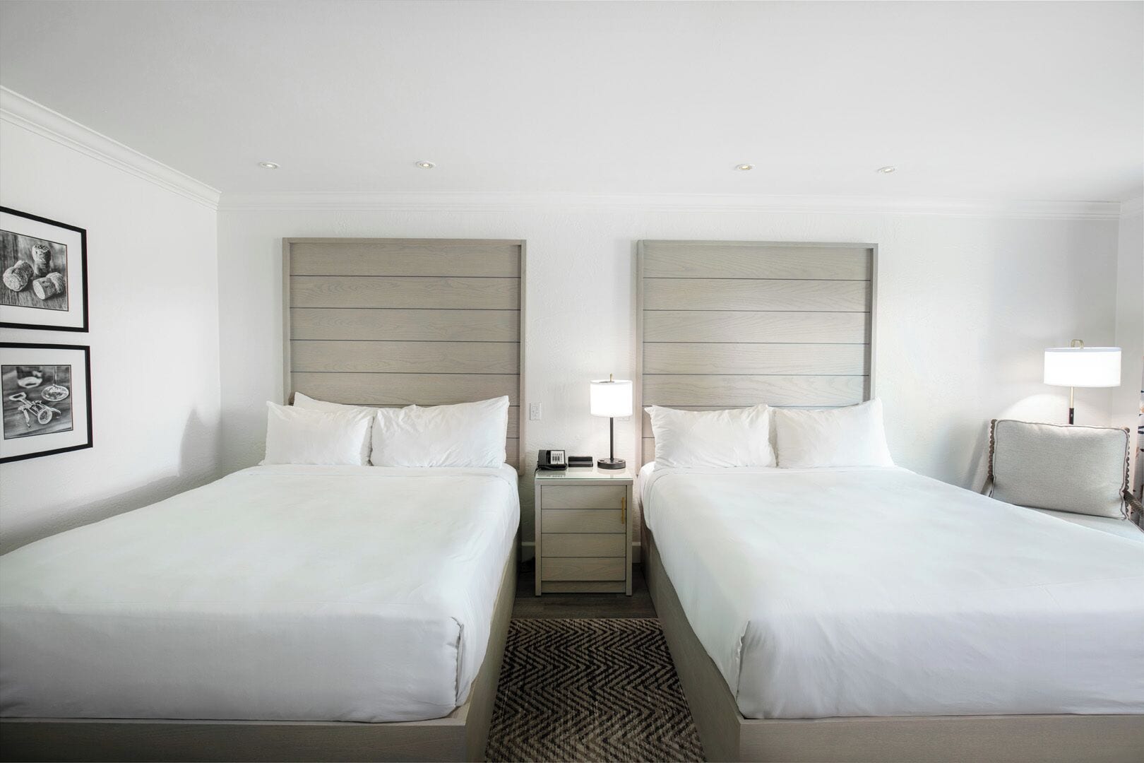 1 quarto, roupa de alta qualidade, camas de colchão pillowtop 