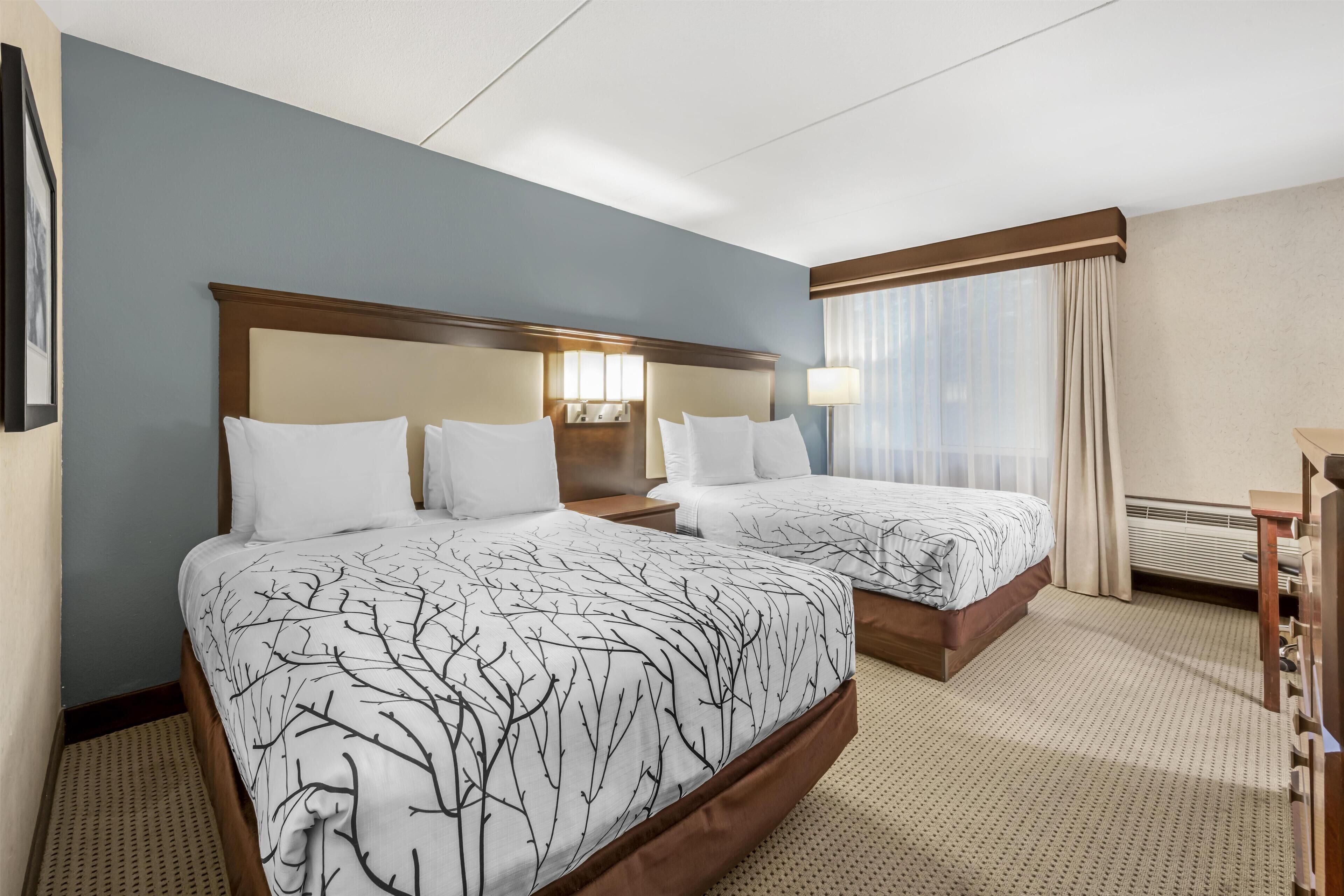 Quarto Standard, 2 camas queen-size, acessível, não fumadores | Roupa hipoalergénica, camas de colchão pillowtop, secretária 