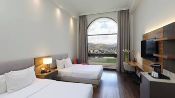 Quarto Duplo Empresarial | Lençóis de algodão egípcio, roupa de alta qualidade, edredões de penas