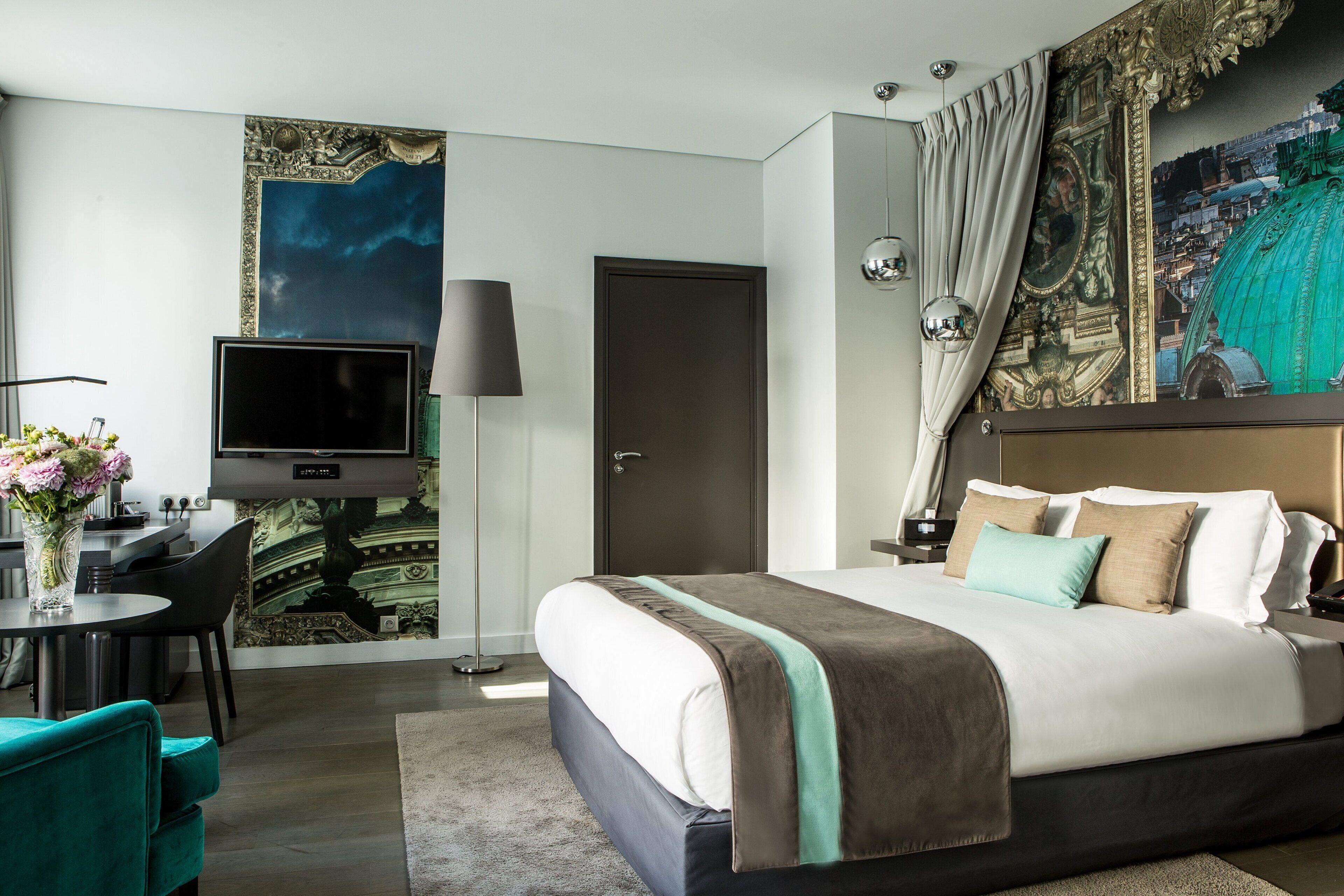 Quarto standard, 1 cama Queen, acessível | Roupas de cama premium, frigobar, cofres nos quartos