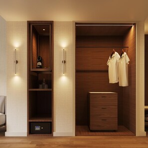 Minibar, cofre no quarto, secretária, quartos insonorizados 