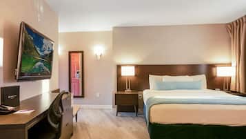 Quarto, 1 cama king-size (Coast King) | Lençóis de algodão egípcio, roupa de alta qualidade, secretária