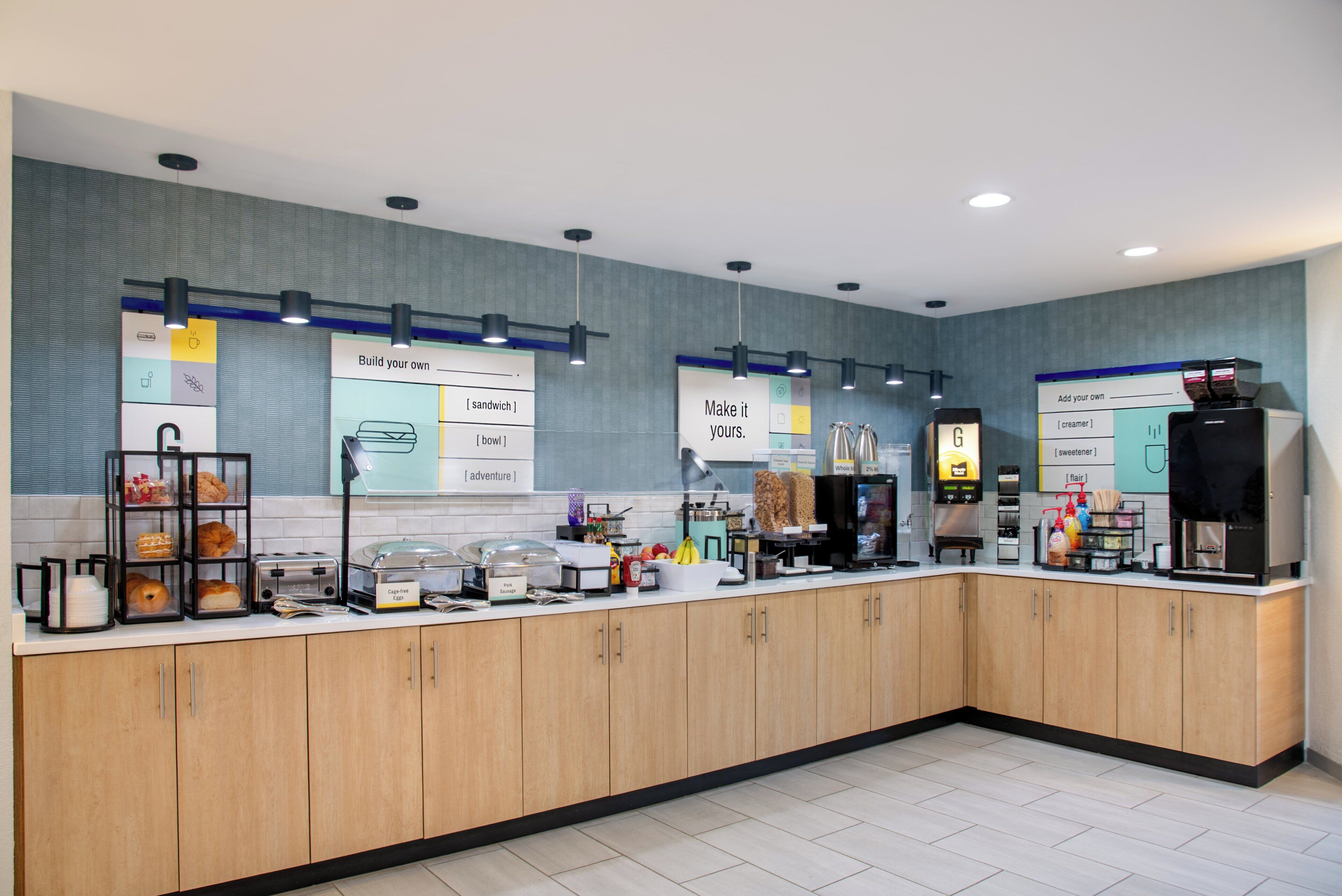 Café da manhã com buffet grátis